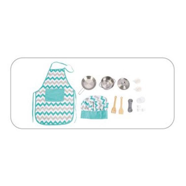 1 Set Big Size Wooden Kitchen Set Toys Blue Series