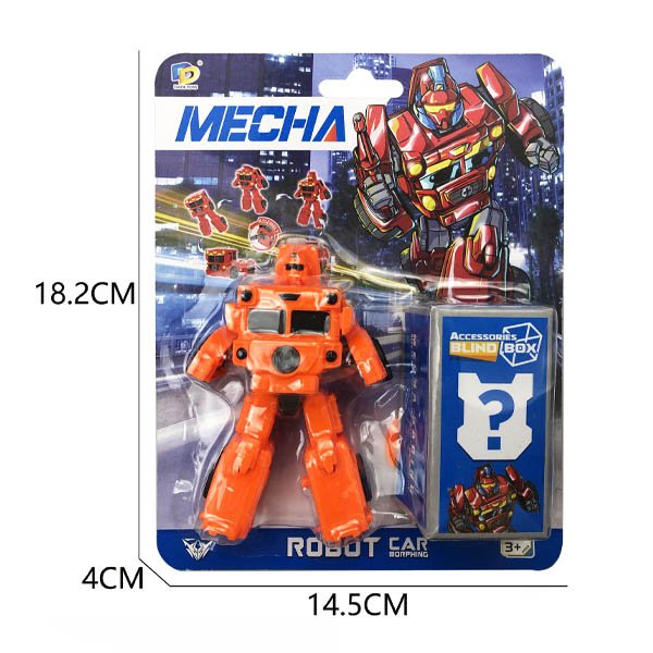 Multiful Color 10cm Engineering Transformer Robot Car Toys