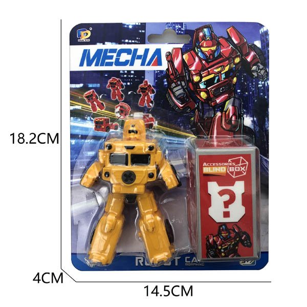 Multiful Color 10cm Engineering Transformer Robot Car Toys